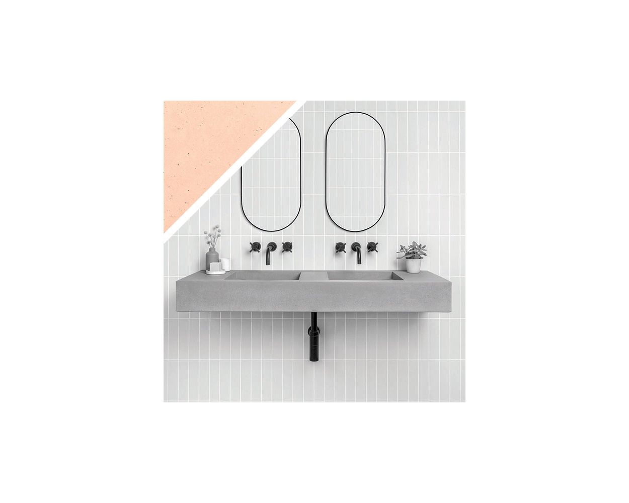 Kast Flor Double Concrete Basin